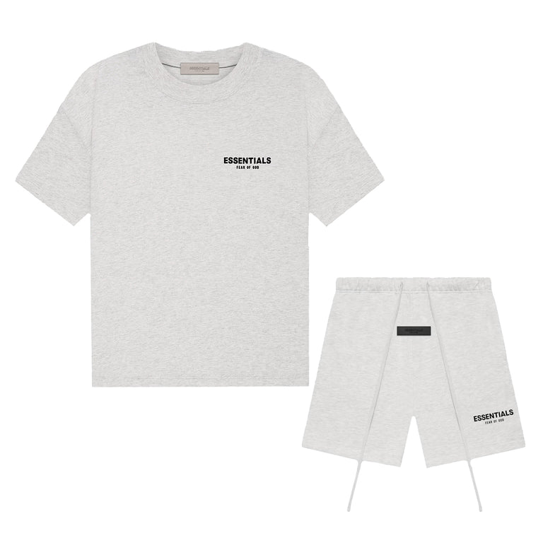 Fear of God Essentials Light Oatmeal Summer Set – sneakrflow